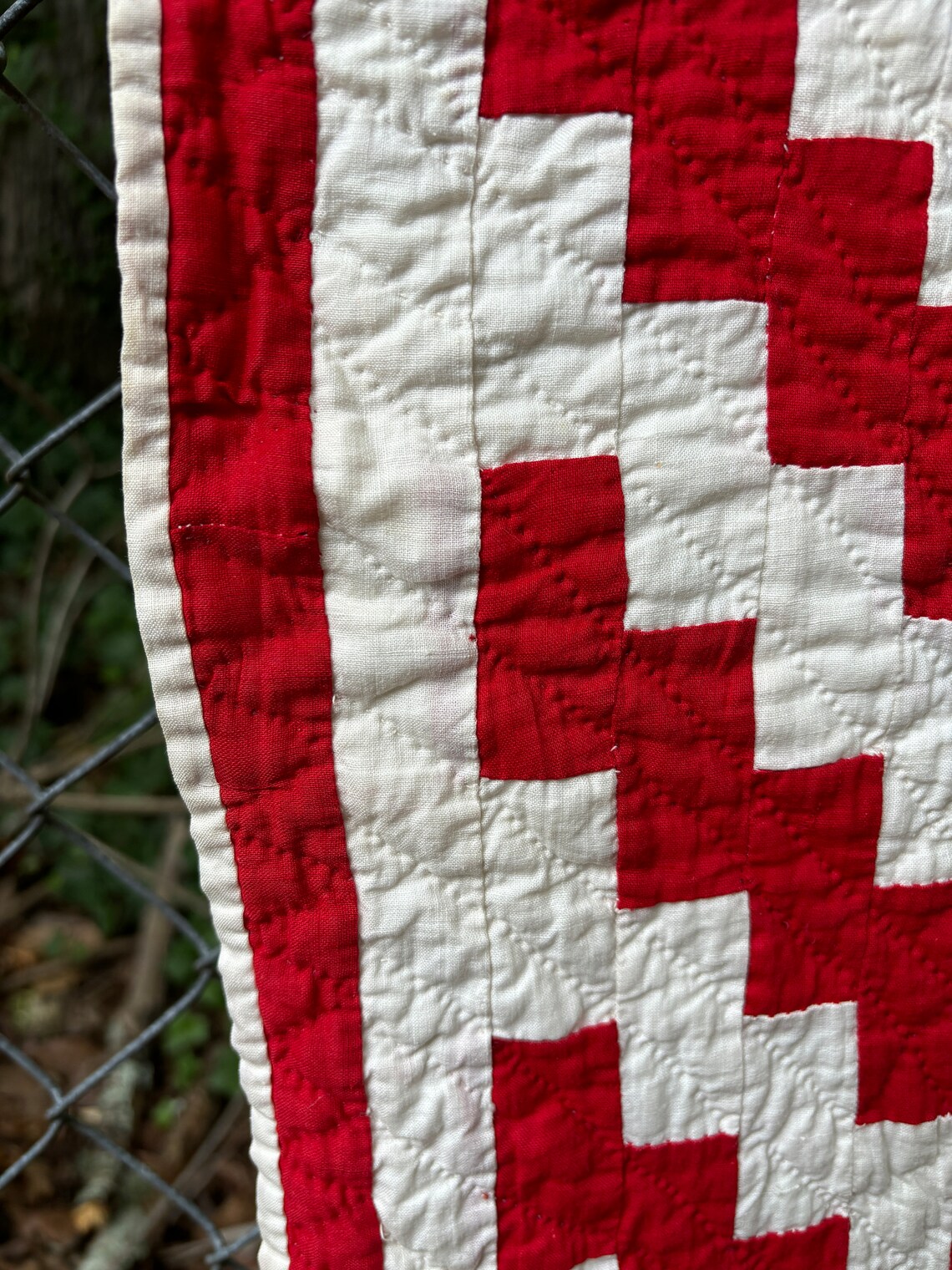 Antique Quilt Red & White Brick Wall Doll - Etsy