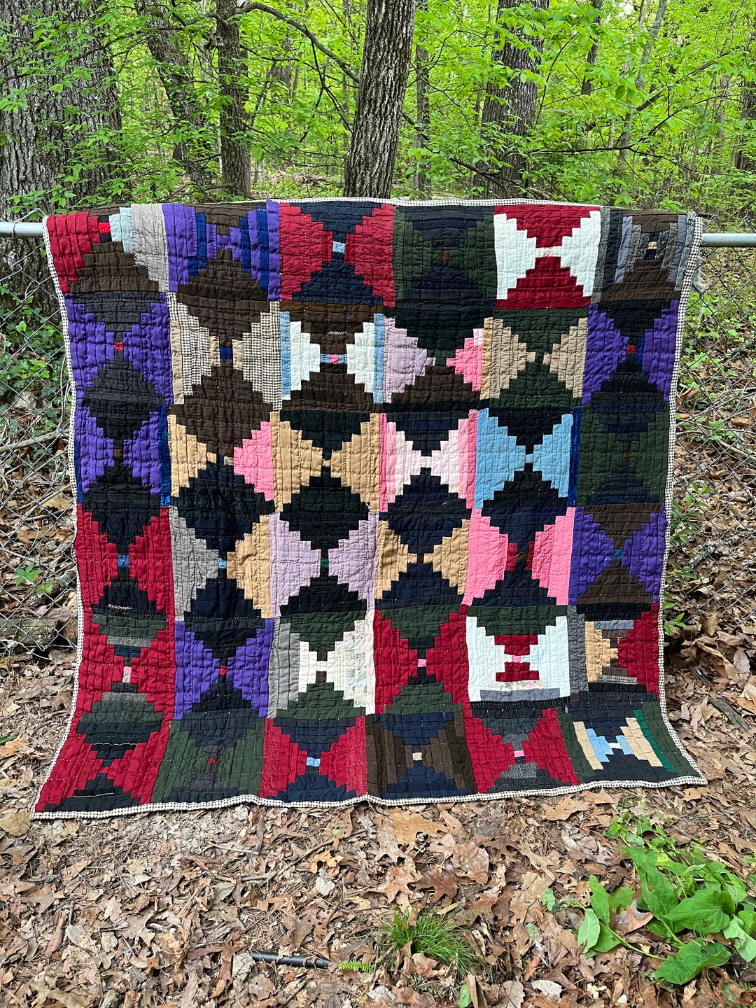 Courthouse Steps Log Cabin Quilt - Etsy