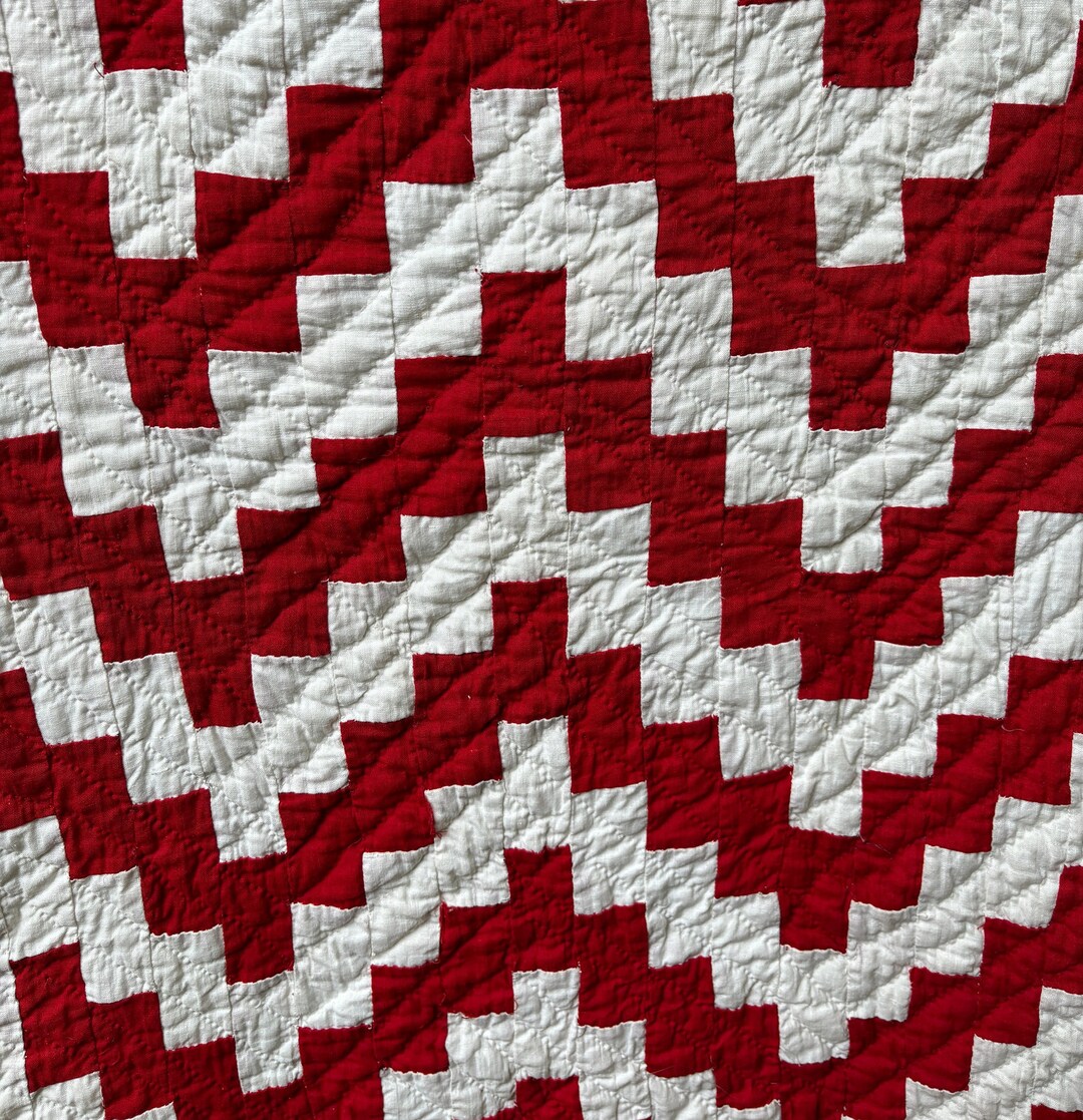 Antique Quilt Red & White Brick Wall Doll - Etsy
