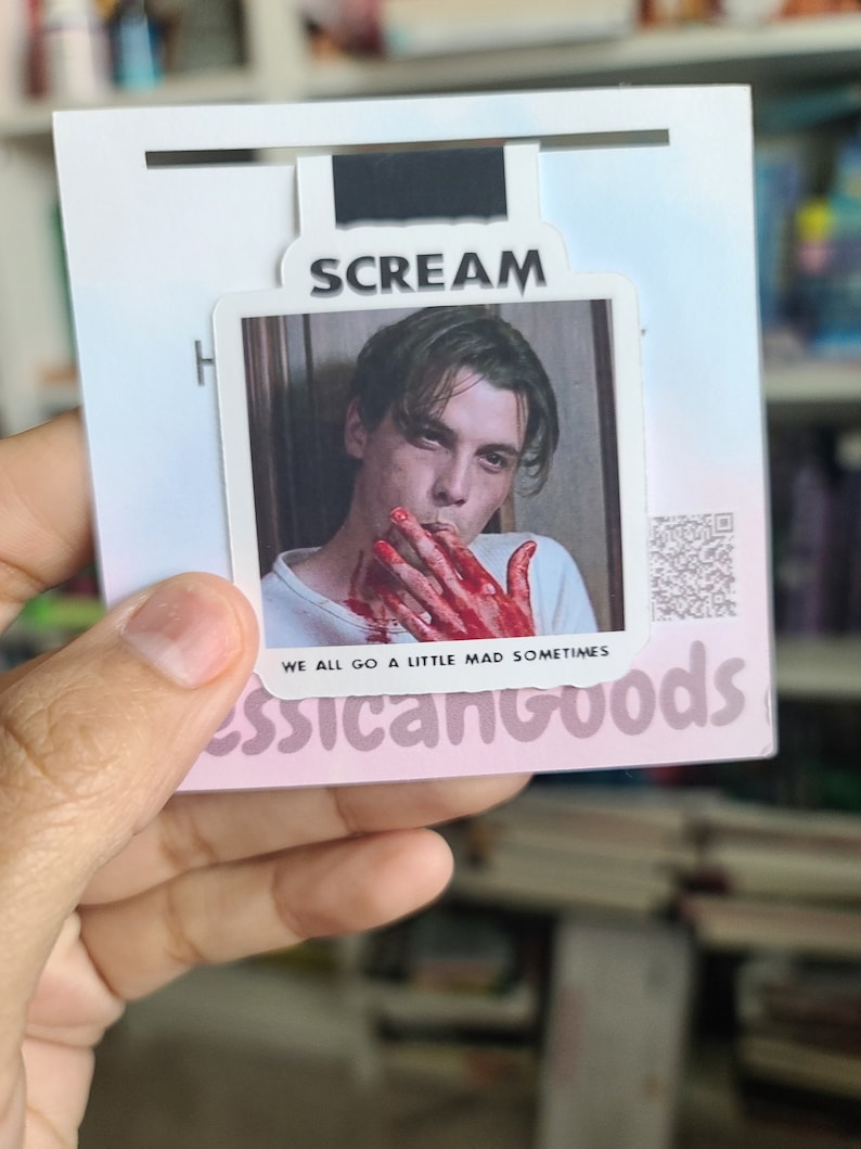 Billy Loomis Magnetic Bookmark| Ghostface | Scream Movie Bookmarks ...