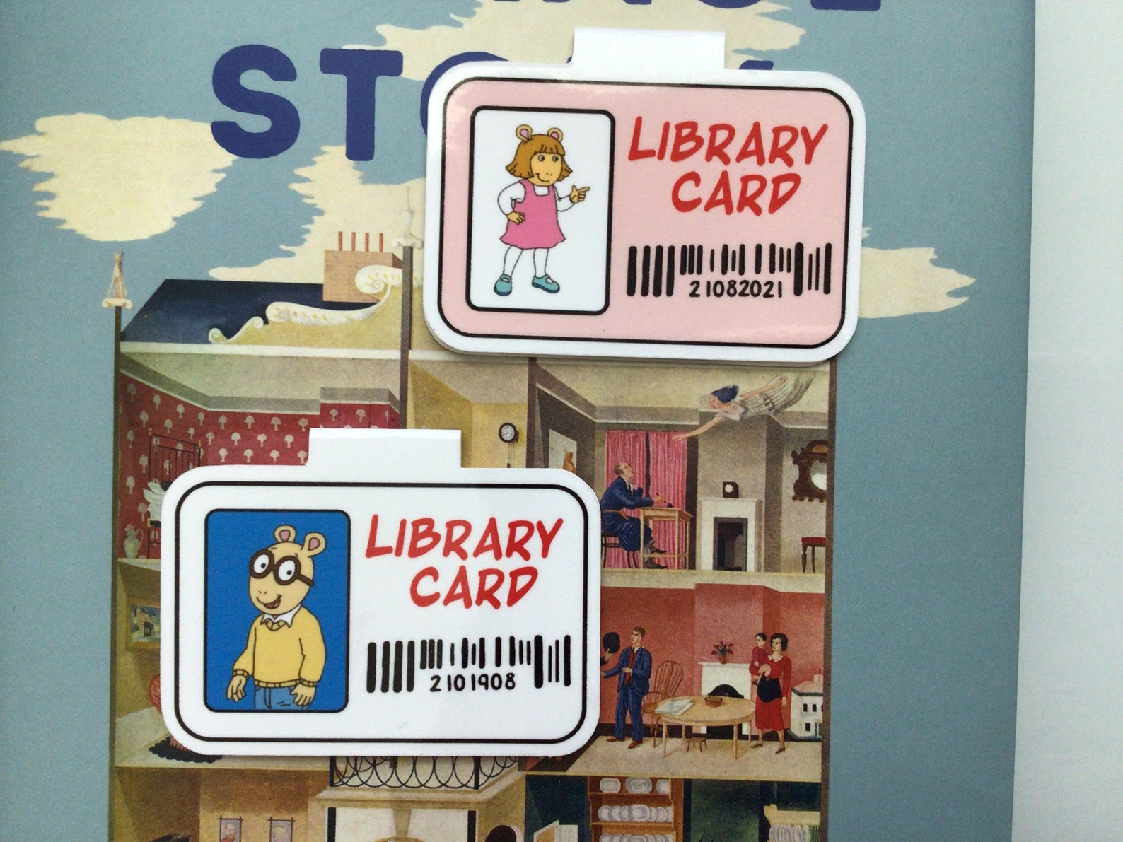 Arthur Bookmarks | Brother and Sister Library Card Magnetic Bookmark ...