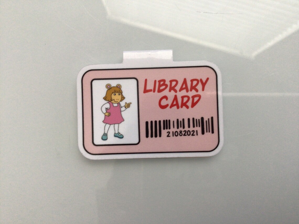 Arthur Bookmarks | Brother and Sister Library Card Magnetic Bookmark ...
