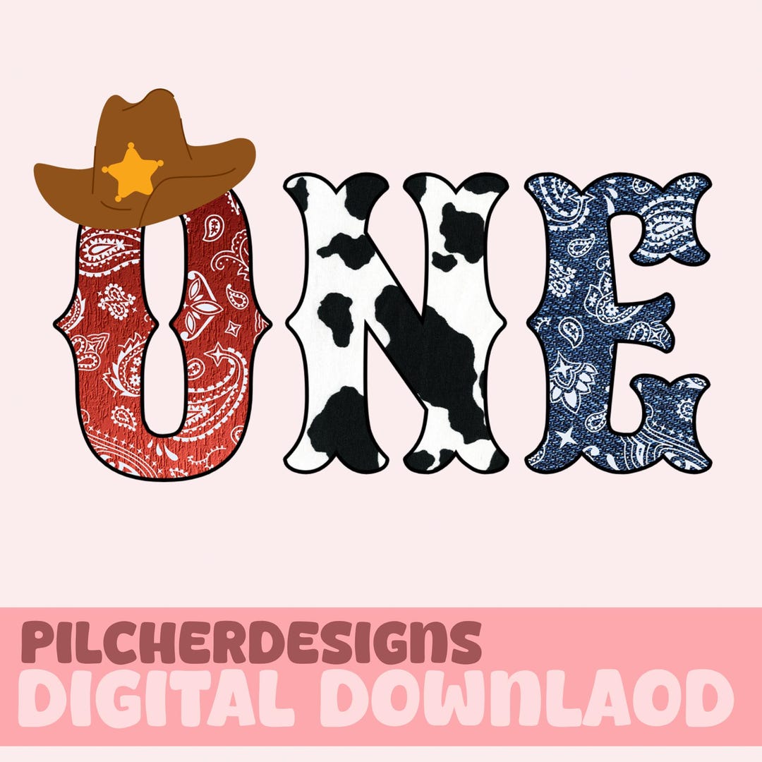 Cowboy One PNG| Sublimation Downloads| Birthday PNG Files - Etsy