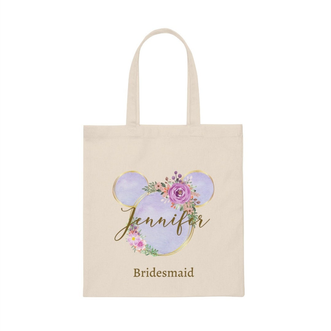 Personalized Disney Canvas Tote Bag, Mickey Ears Bag, Minnie Tote Bag ...