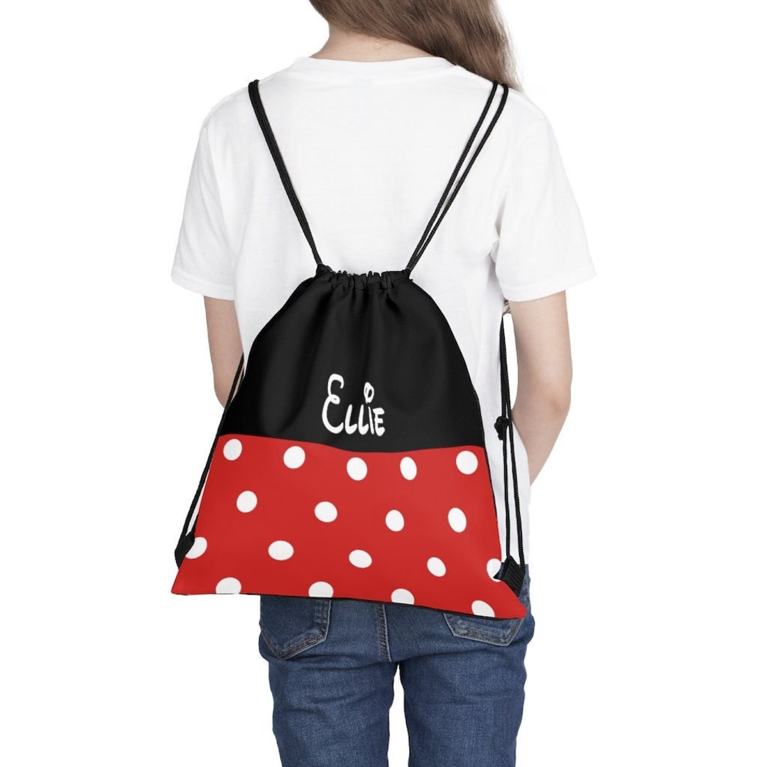Minnie Mouse Drawstring Bag, Disney Accessory Bag, Park Bag, Disney ...