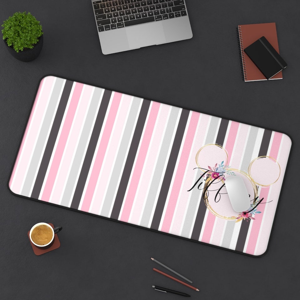 Stripe Disney Desk Mat, Disney Office Decor, Disney Mouse Pad sold by ...