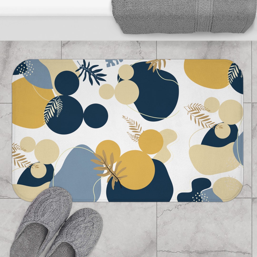 Disney Boho Navy Bath Mat, Anti-slip Rug, Bathroom Decor, Home Decor ...