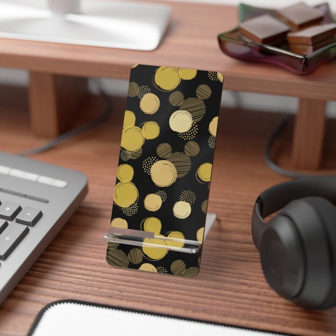 Gold Polka Dots Smartphone Display Stand, Disney Cell Phone Holder ...