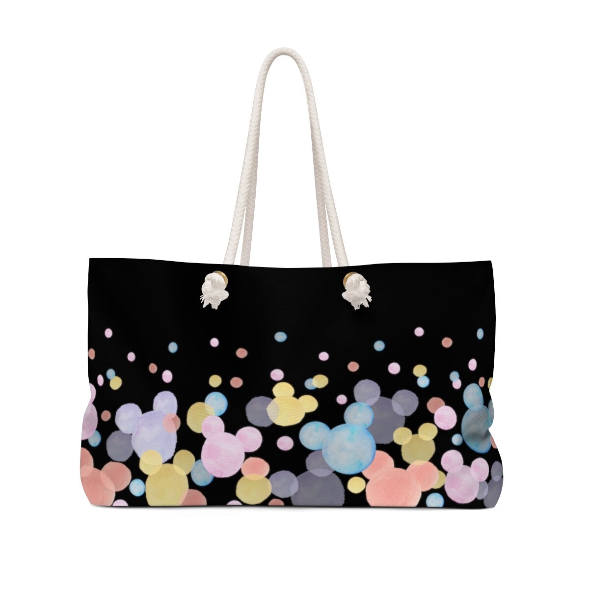 Colourful Mickey Weekender Bag, Mickey Print Bag, Disney Beach Bag ...