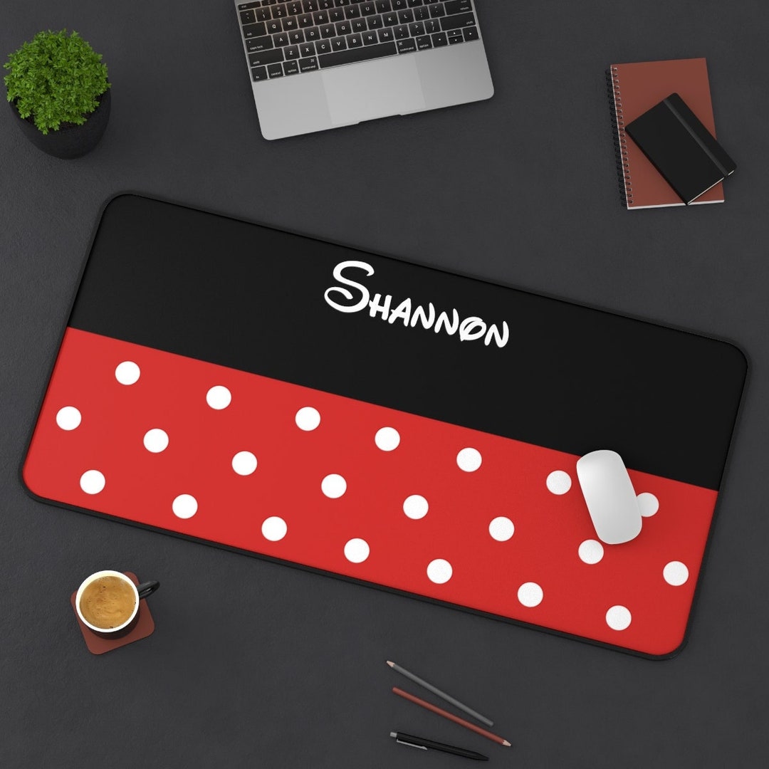 Custom Minnie Mouse Desk Mat, Disney Office Decor, Disney Mouse Pad ...