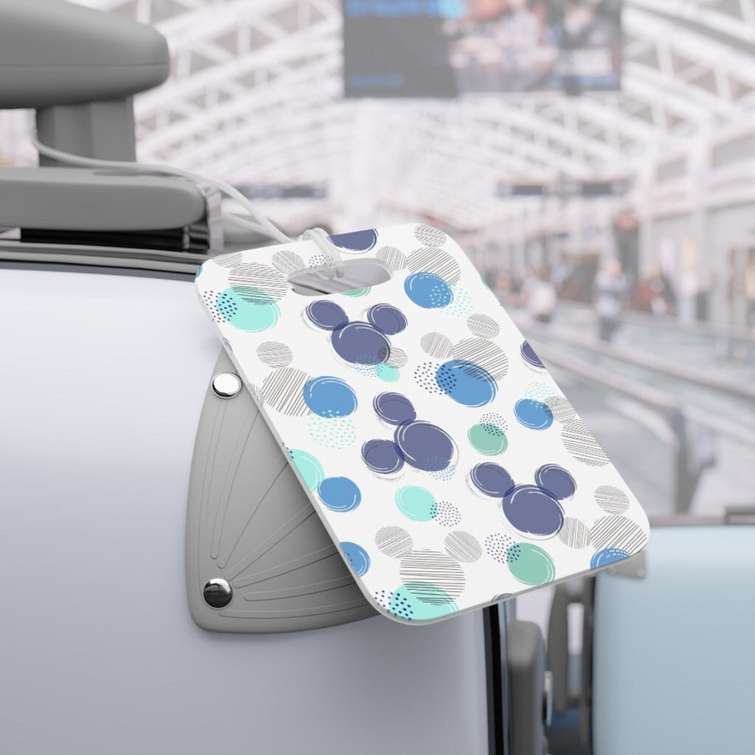 Blue Polka Dot Disney Personalized Luggage Tag, Disney Luggage Tag ...