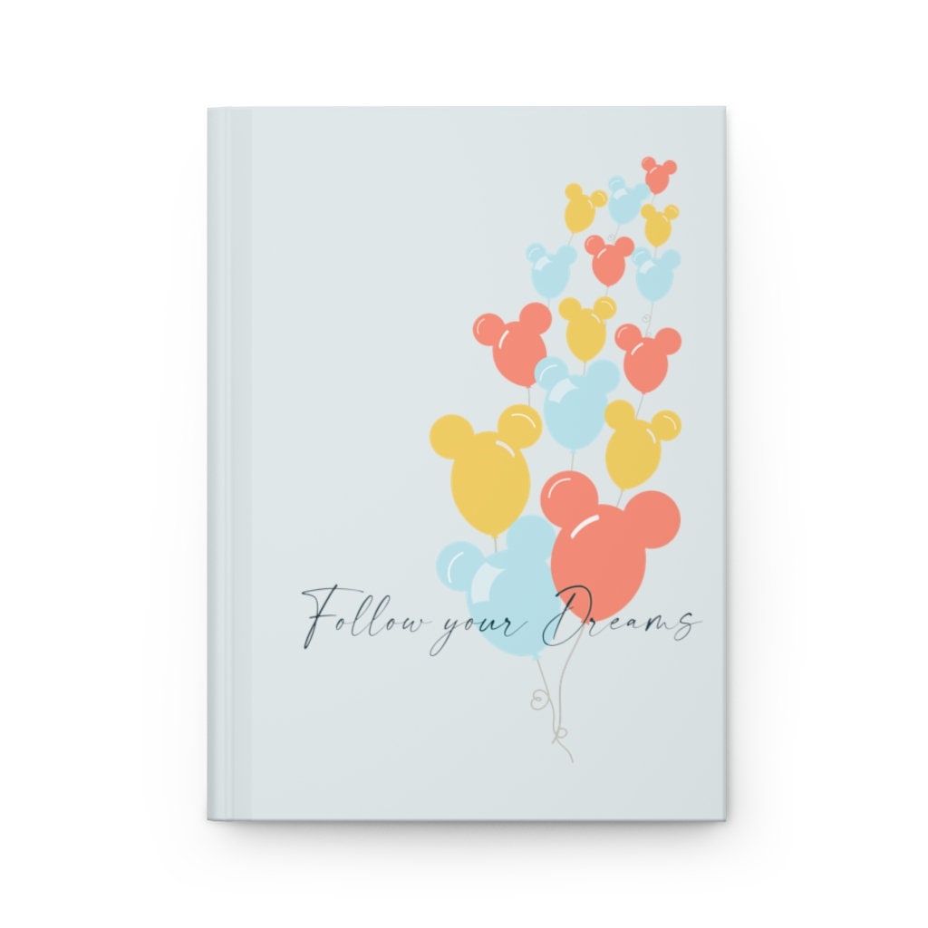 Mickey Balloons Journal, Mickey Mouse Hard Cover Notebook, Disney ...