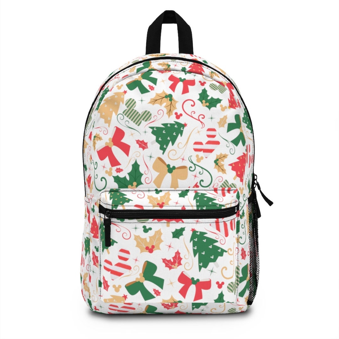 Disney Christmas Backpack, Hidden Mickey Bag, Disney School Bag, Disney ...