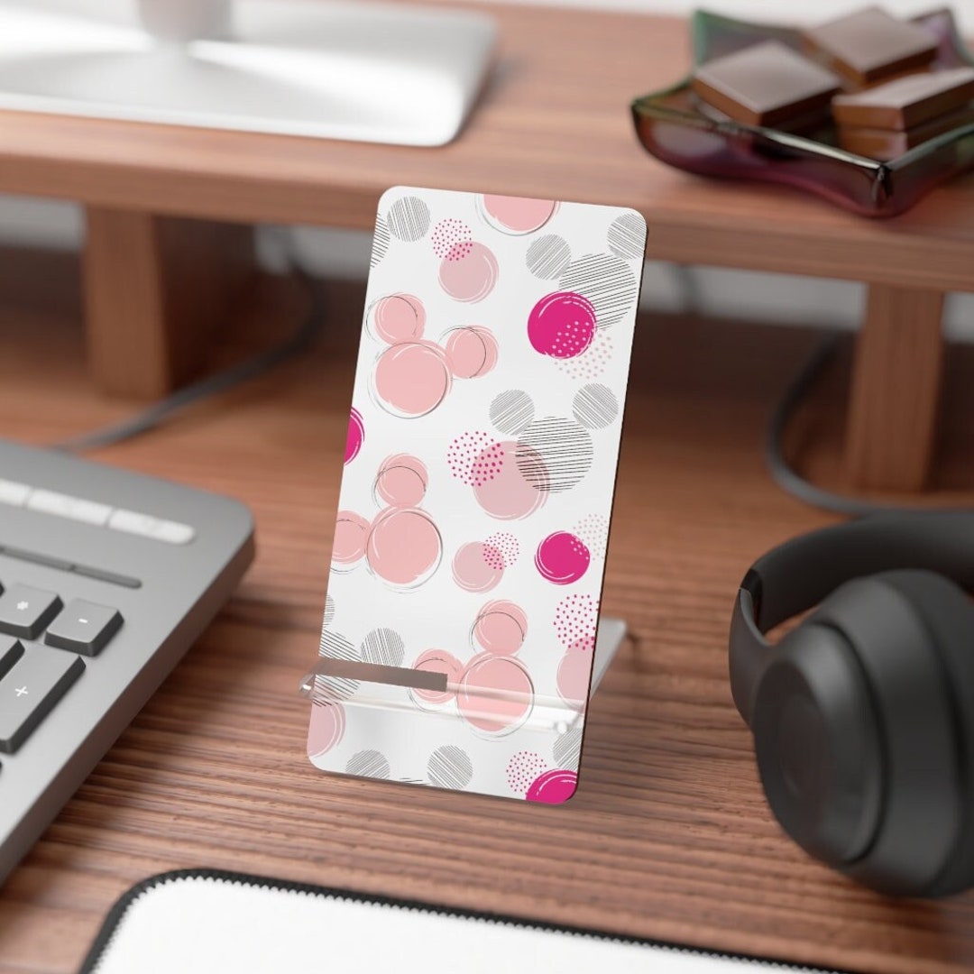 Pink Polka Dots Smartphone Display Stand, Disney Cell Phone Holder ...