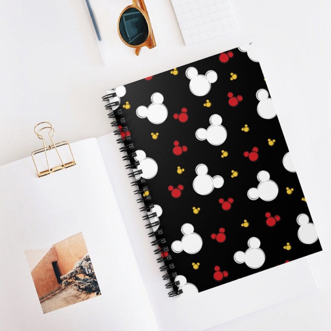 Disney Black Background Notebook, Mickey Notebook, Disney Office ...