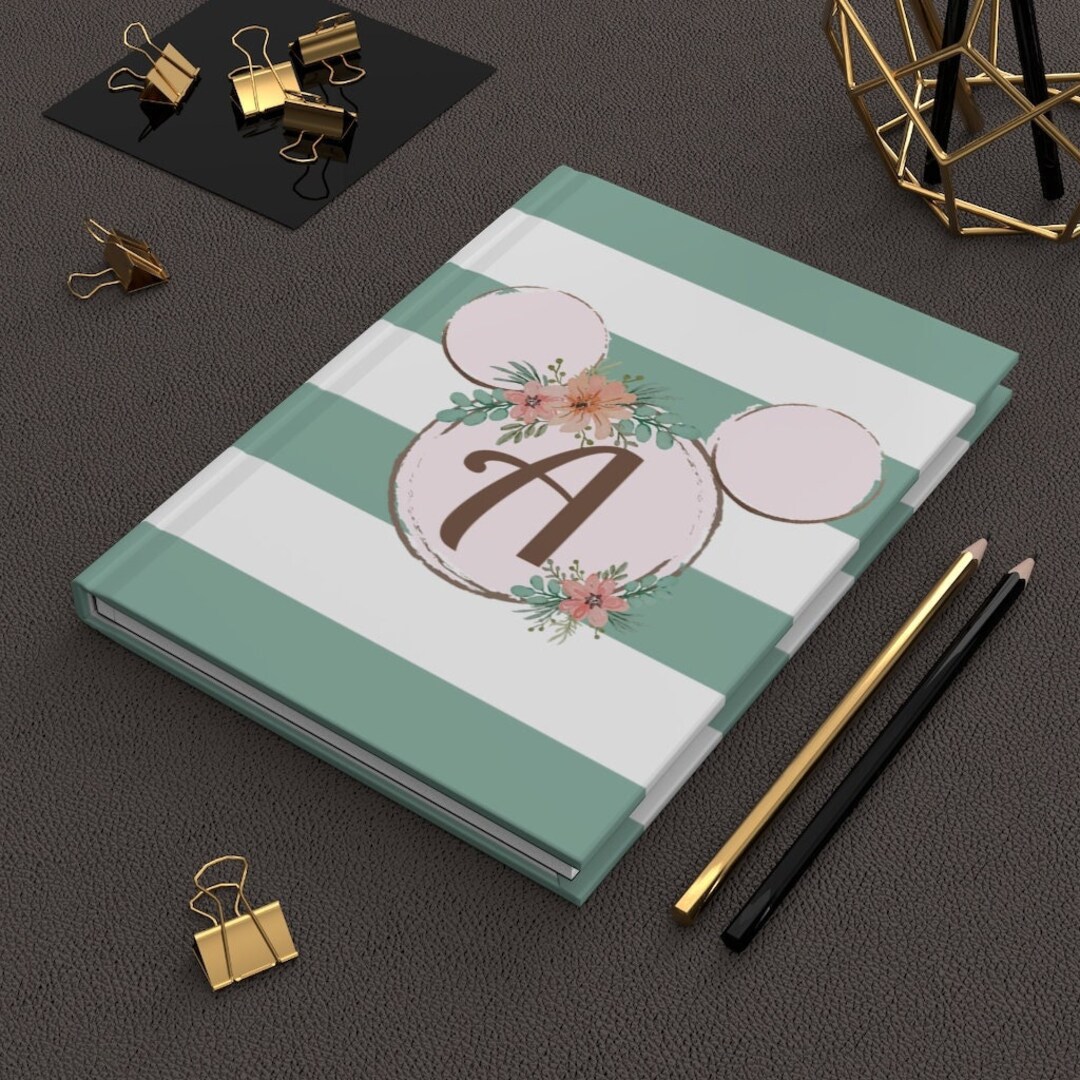 Initial Disney Journal, Mickey Mouse Hard Cover Notebook, Disney Office ...