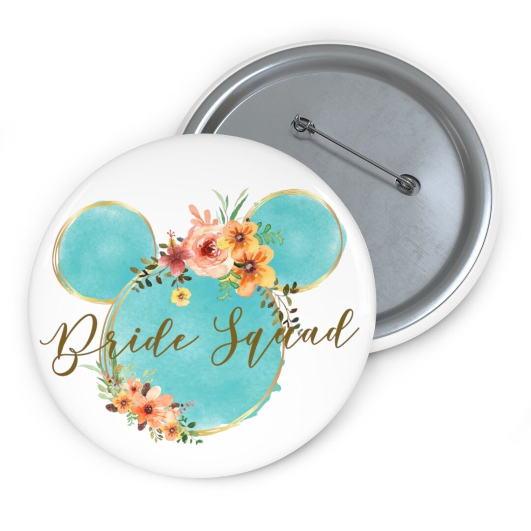 Disney Bachelorette Pin Button, Ocean Blue Minnie Pin Badge, Mickey ...