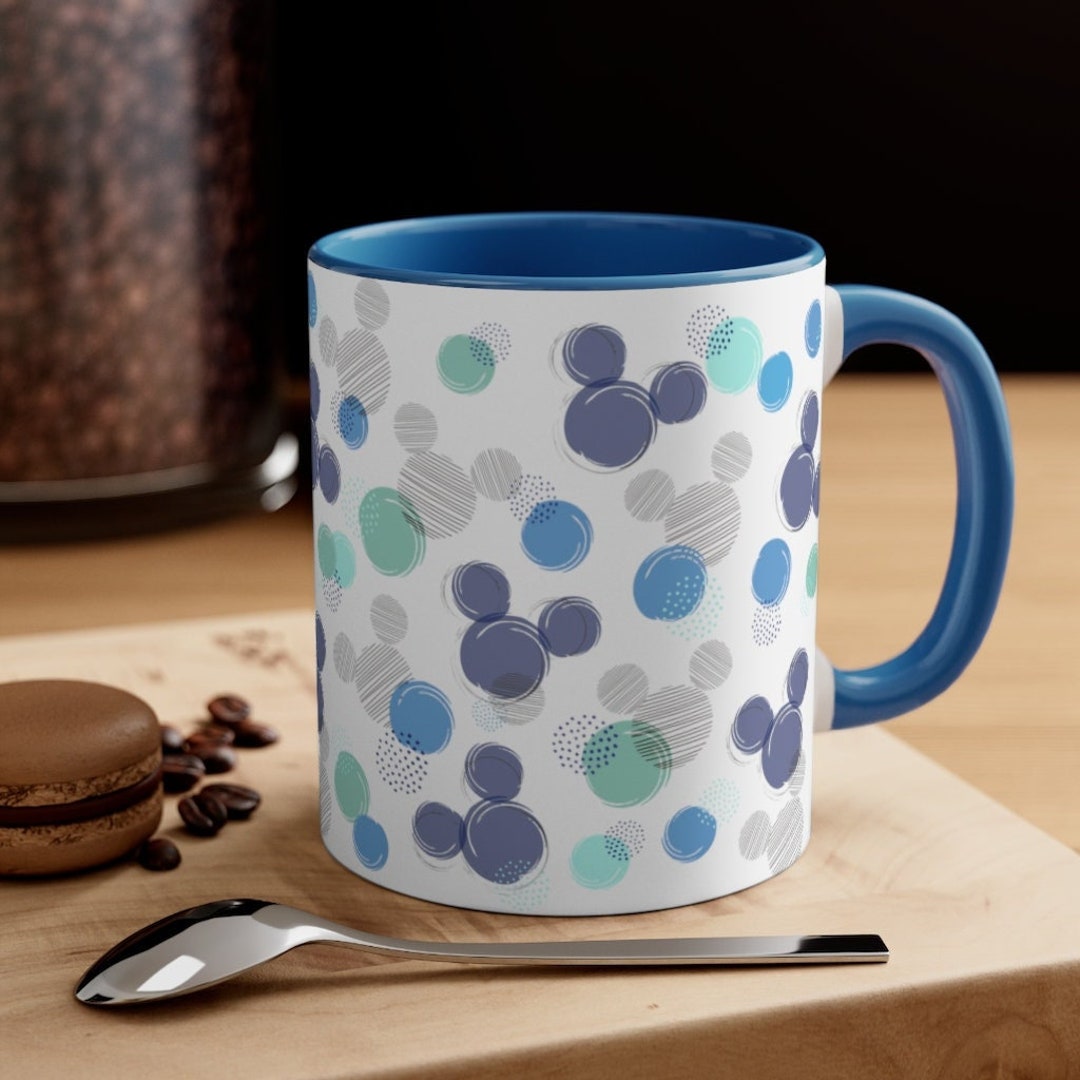 Disney Blue Polka Dots Mug, Disney Inspired Mug, Magic Kingdom Mug ...