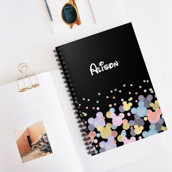 Personalized Colorful Mickey Notebook Mickey Spiral Notebook - Etsy