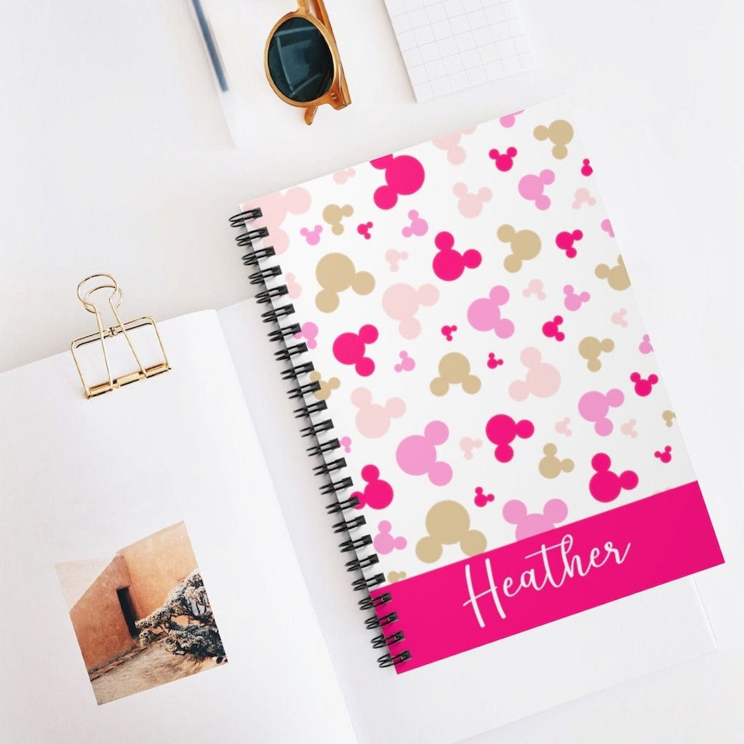 Personalized Pink Minnie Notebook, Disney Notebook, Disney Office Decor ...