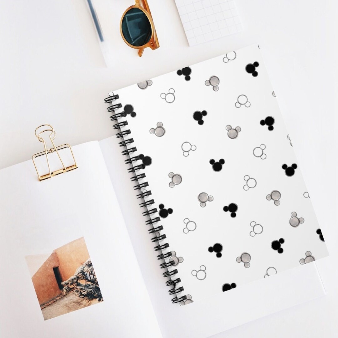 Mickey Monochrome Notebook, Mickey Mouse Notebook, Disney Office ...