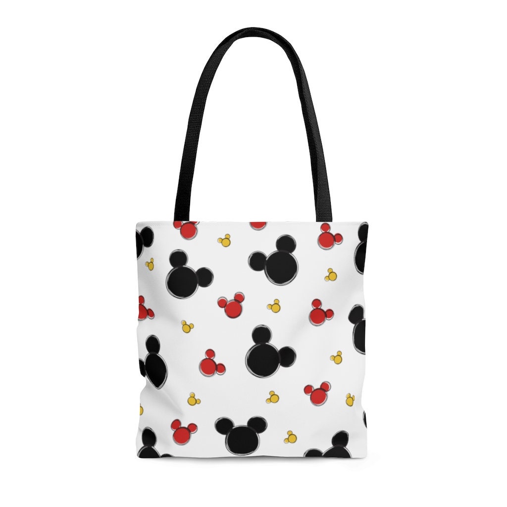Mickey All Over Print Tote Bag Disney Book Bag Disney - Etsy