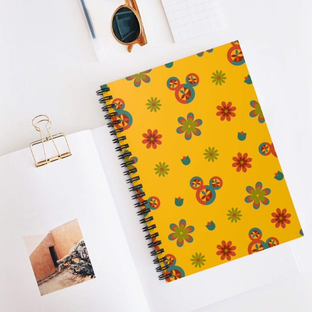Disney 70's Vibes Notebook Retro Spiral Notebook Disney - Etsy
