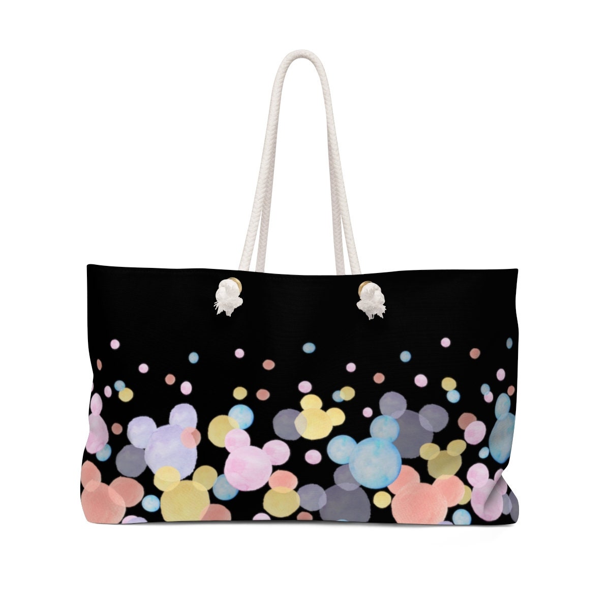 Colourful Mickey Weekender Bag, Mickey Print Bag, Disney Beach Bag ...