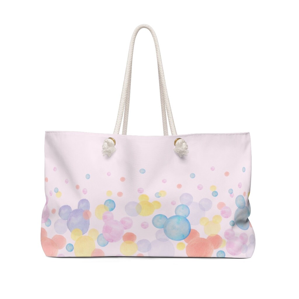 Colourful Mickey Weekender Bag, Mickey Print Bag, Disney Beach Bag ...