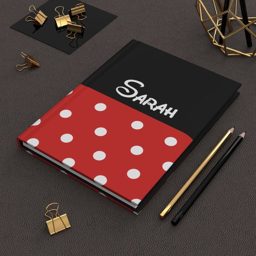 Minnie Journal, Mickey Mouse Hard Cover Notebook, Disney Office, Disney ...
