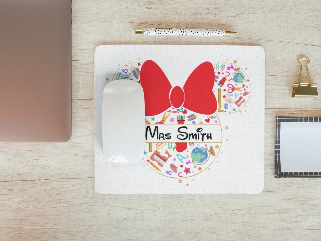 Personalized Teacher Mouse Pad, Disney Mouse Mat, Disney Classroom ...