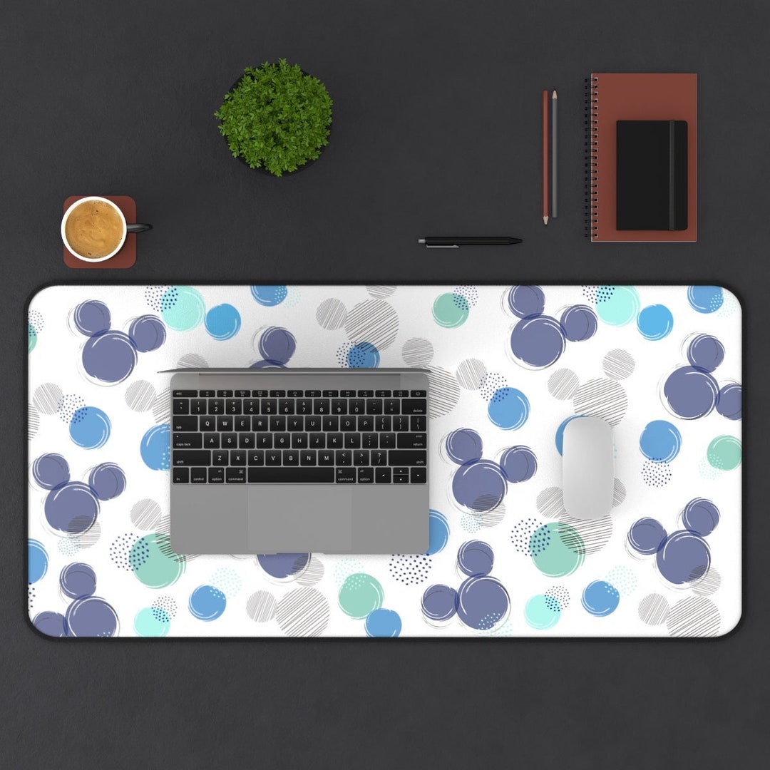 Disney Blue Polka Dots Desk Mat, Disney Office Decor, Disney Mouse Pad ...