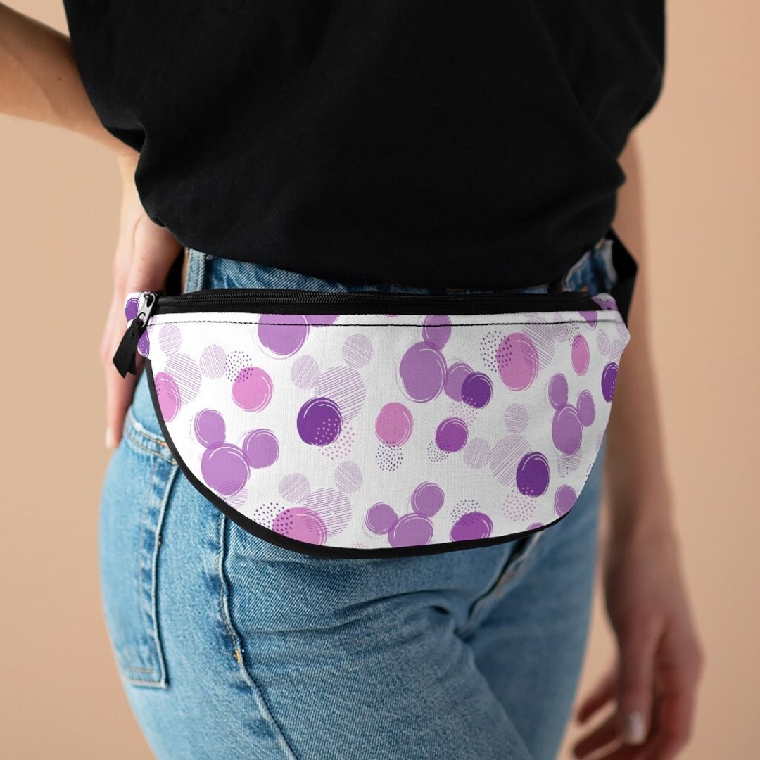 Disney Polka Dot Purple Fanny Pack, Disney Waist Bag, Mickey Travel Bag ...