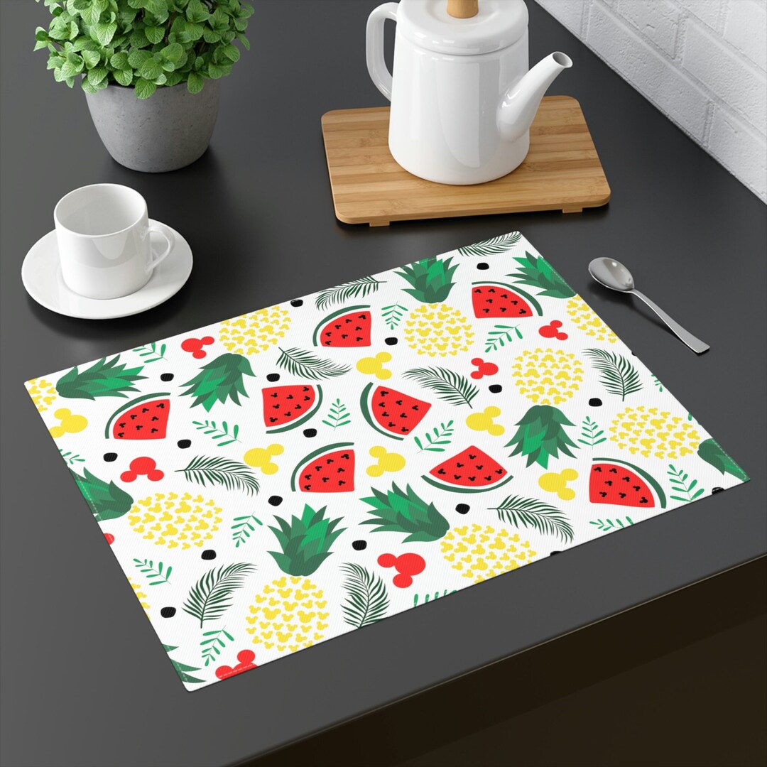 Mickey Fruits Placemat, Disney Home Decor, Table Linen, Kitchen ...