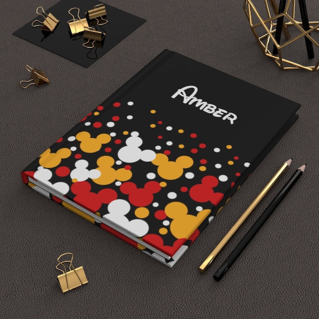 Personalized Mickey Mouse Journal, Mickey Mouse Hard Cover Notebook ...