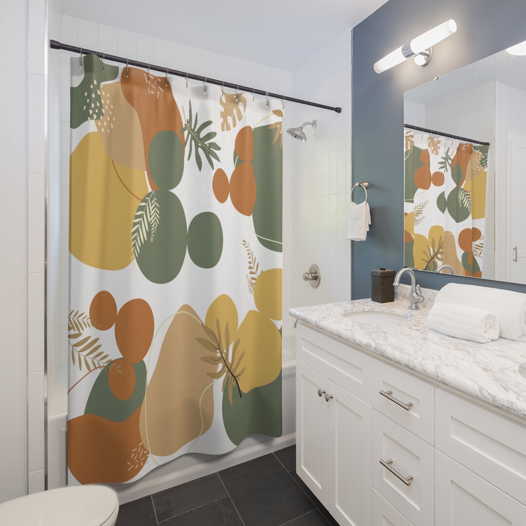 Disney Boho Sage Shower Curtain, Mickey Bathroom, Home Décor, Mickey ...