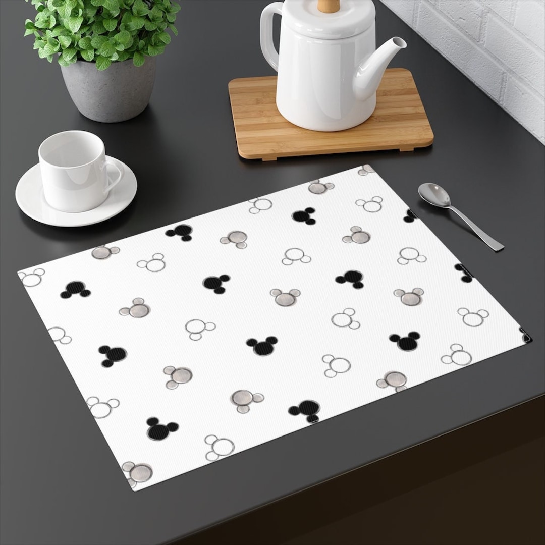Mickey Monochrome Placemat, Disney Home Decor, Minnie Table Linen ...