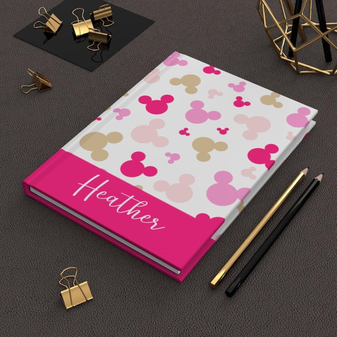 Personalised Pink Disney Journal, Minnie Notebook, Disney Office ...