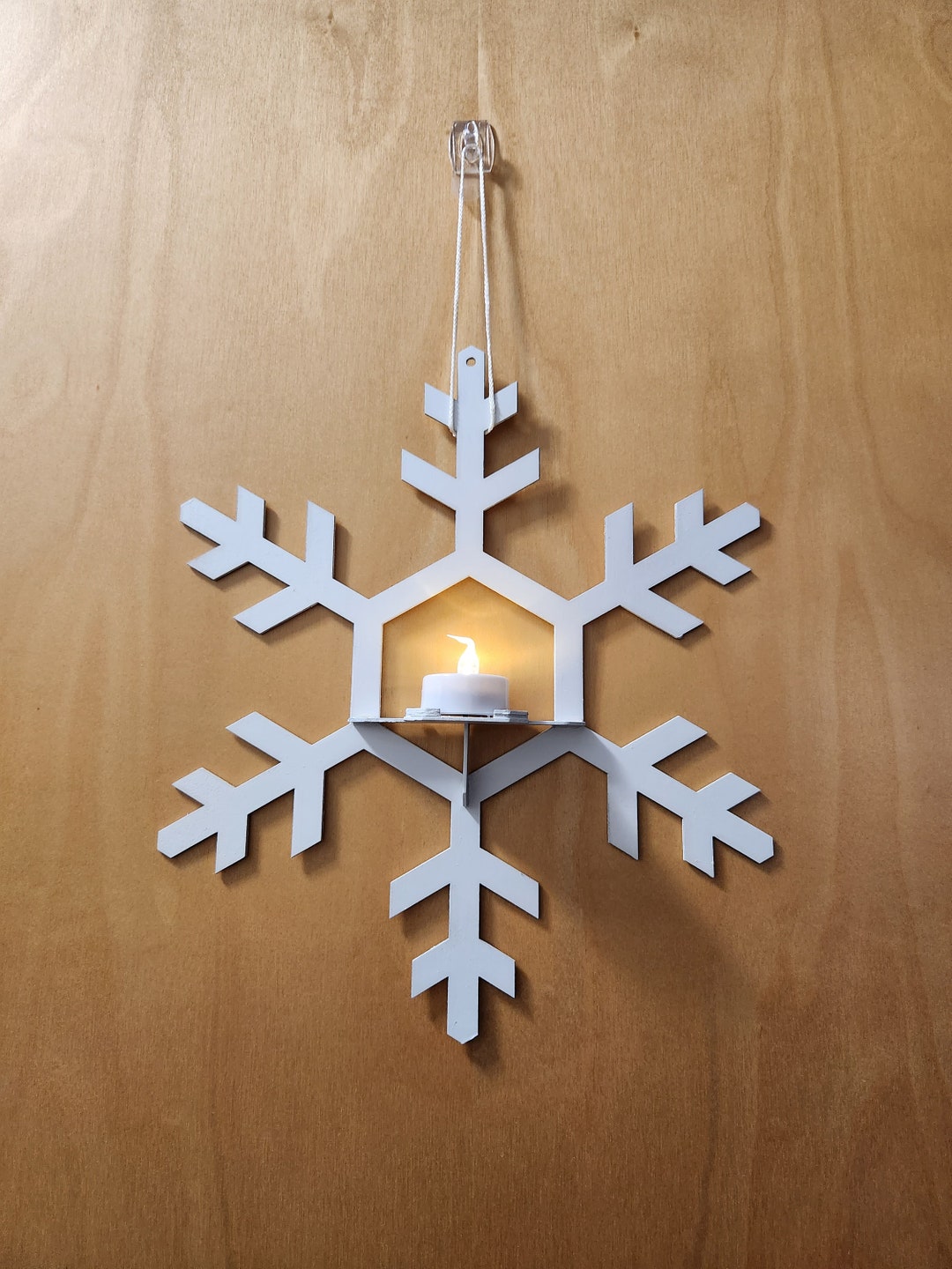 DXF SVG Files for Laser Cutting a Tea Lite Snowflake - Etsy