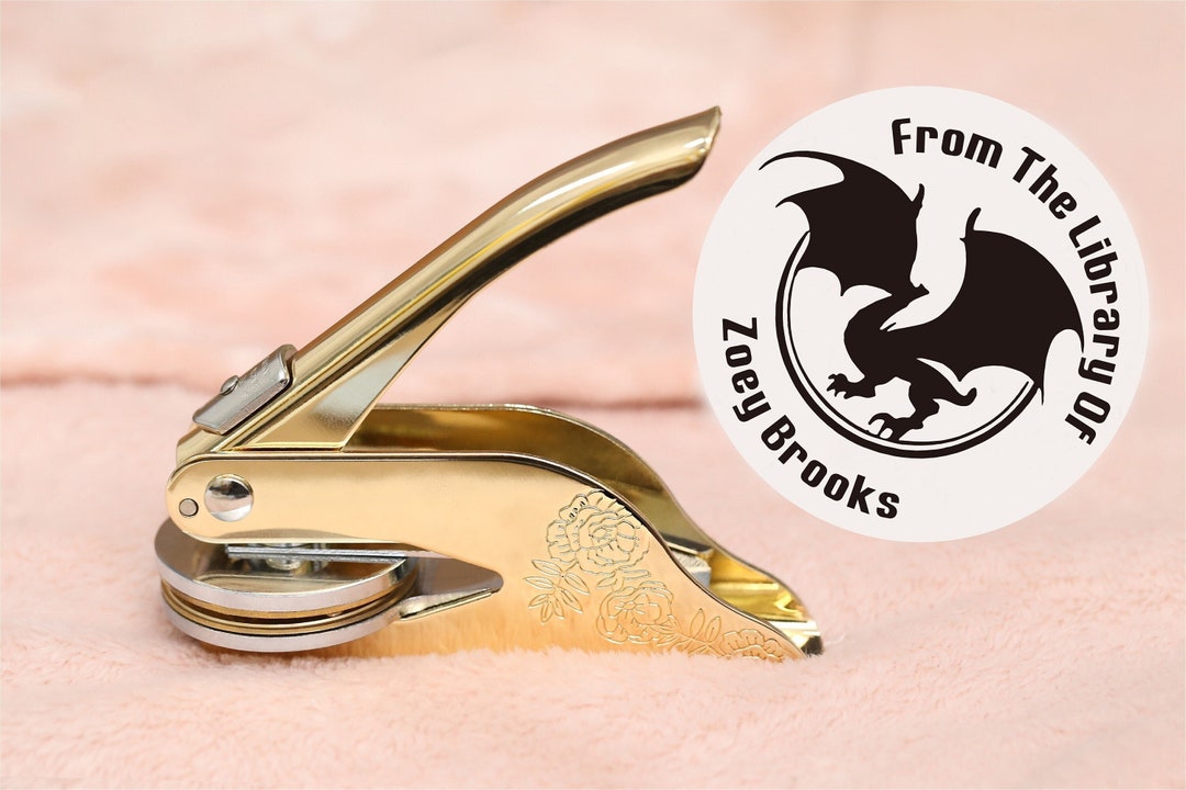 Flying Dragon Stamp, Dragon Library Embosser, Library Animal Collection ...