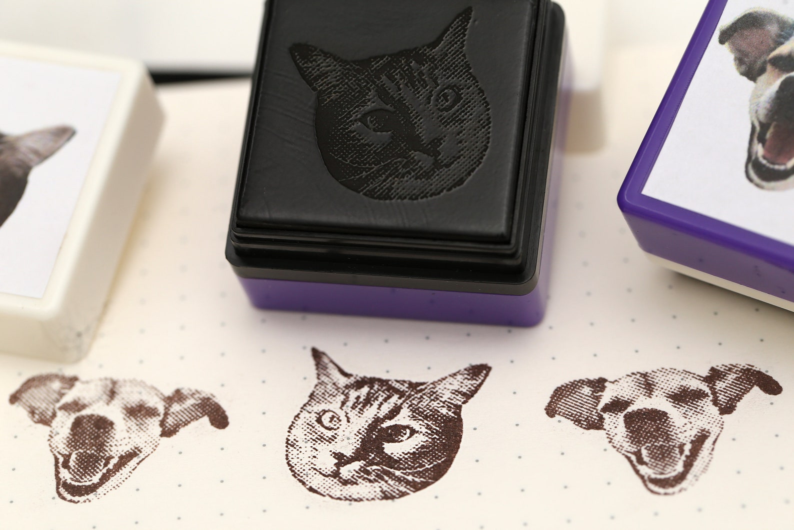 Custom Cat Dog Portrait Ink Stamp Personalized Pet Portrait - Etsy