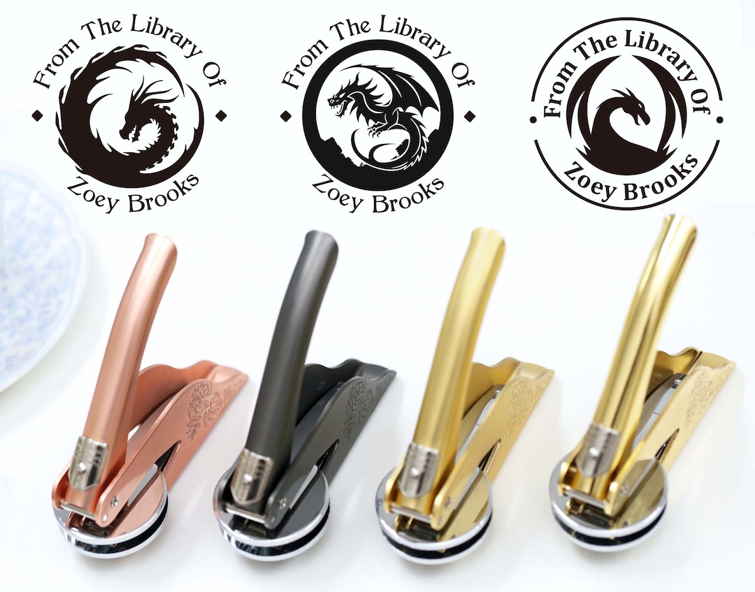 Dragon Symbol Embosser, Library Embosser,flying Dragon Design,book ...