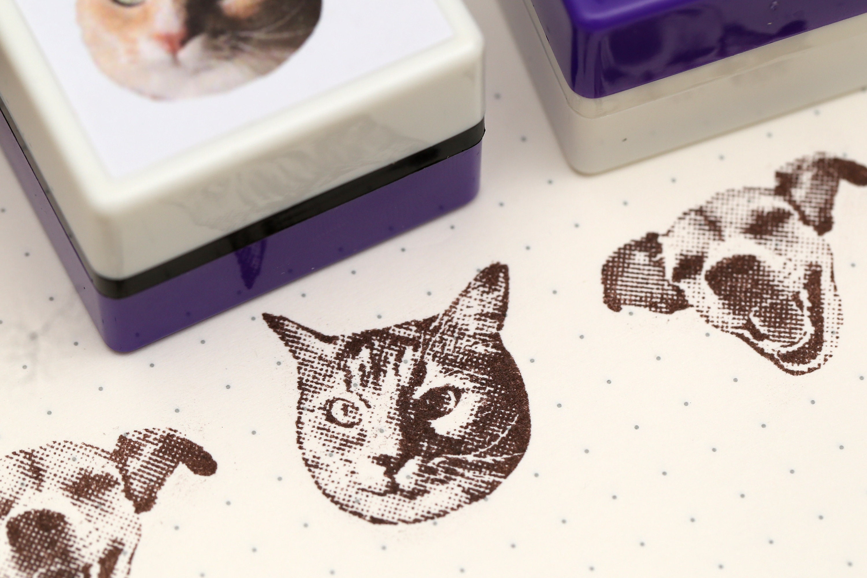 Custom Cat Dog Portrait Ink Stamp Personalized Pet Portrait - Etsy