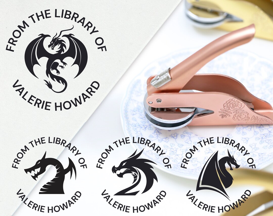 Dragon Series Design Book Embosser Custom, Personalized Embosser, From ...