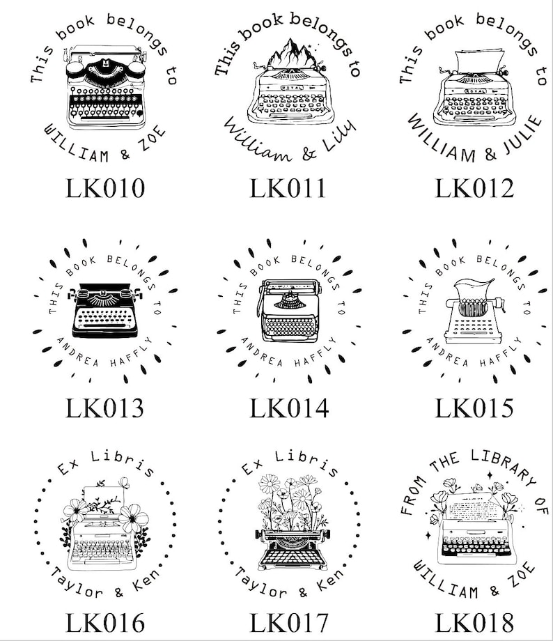 From the Library of Book Embosser Custom Embosser Stamp - Etsy