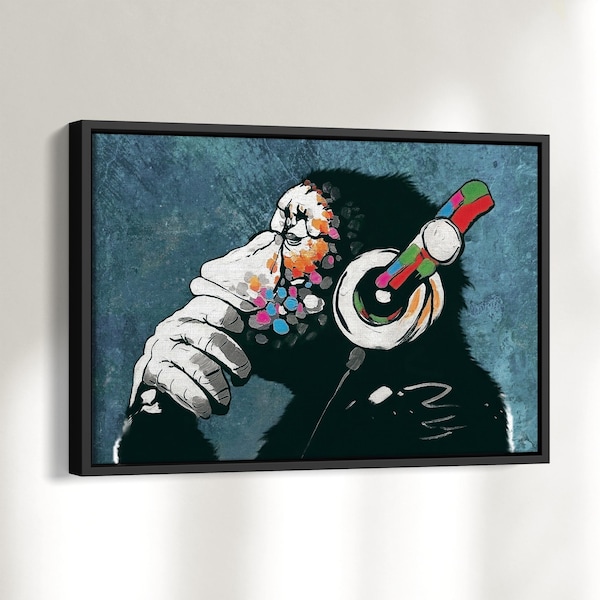 Monkeys in headphone - Etsy België