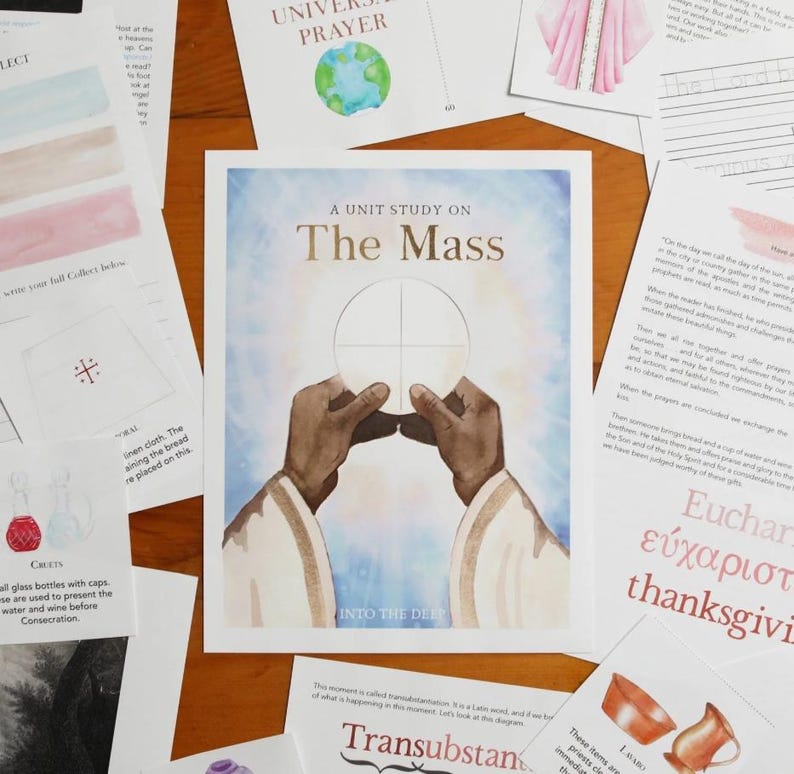The Mass Unit Study - Catholic Mass Study - Catholic Printables for ...