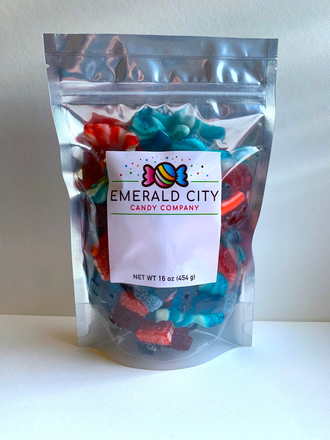 Large RED WHITE and BLUE Mix: 16oz 1 Lb. Sealed Pouch, American Blend ...