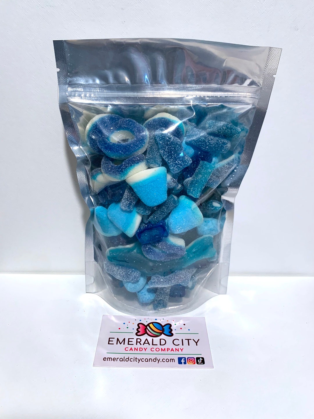 Large BLUE Mix: 16oz (1 Lb) of Delicious Blue Gummies, Pick N Mix, Blue ...