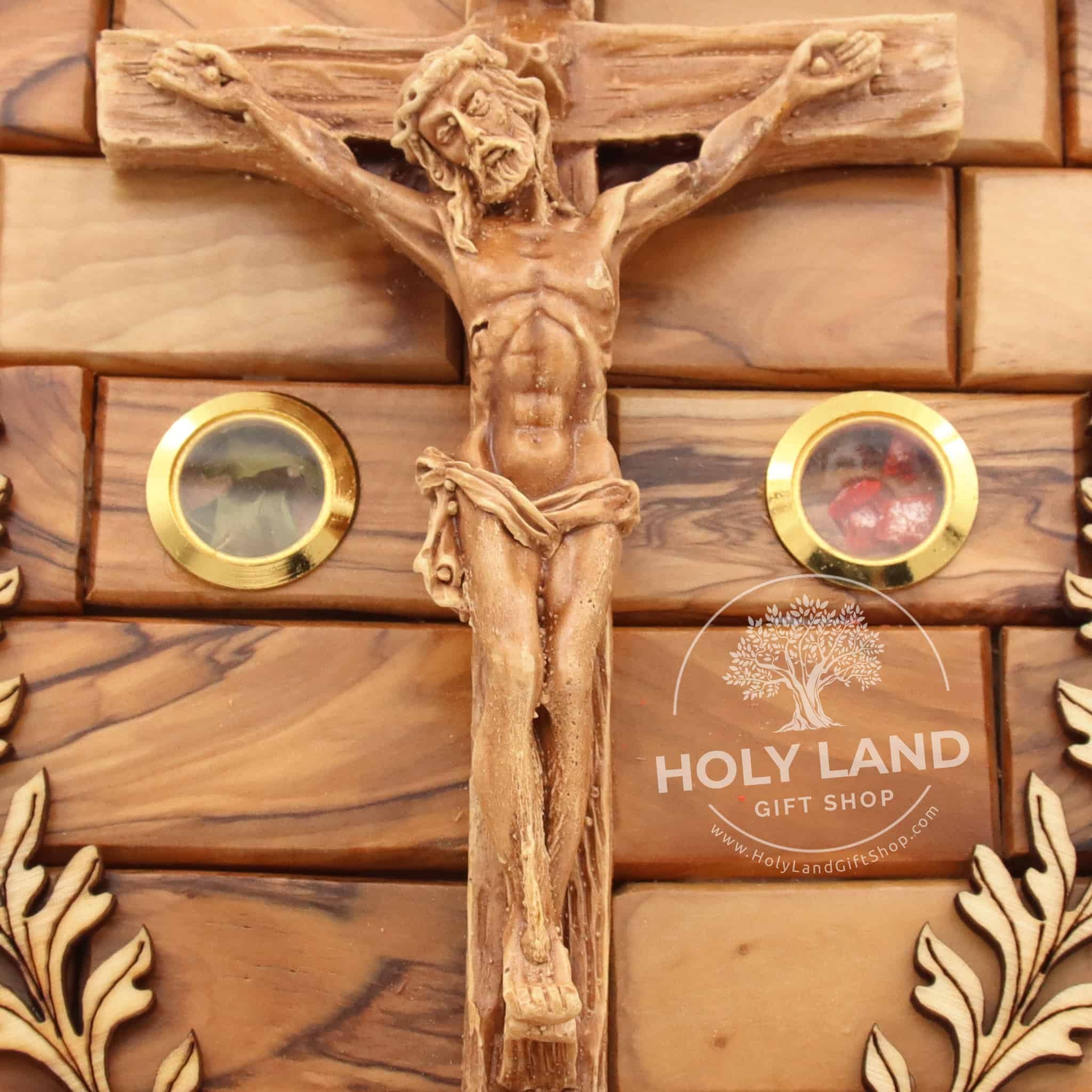 Hand Carved Crucifix Plaque in Olive Wood - Etsy